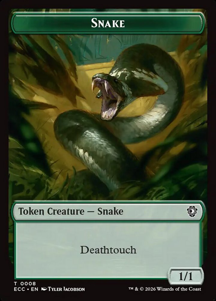 MTG Snake Token (G 1/1 Deathtouch) // Scarecrow Token (A 2/2): Magic ...