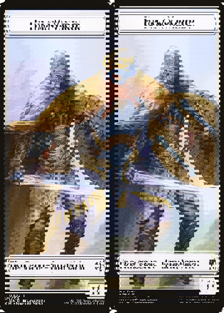 MTG Kaya the Inexorable Emblem // Human Warrior Token (W 1/1): Magic ...