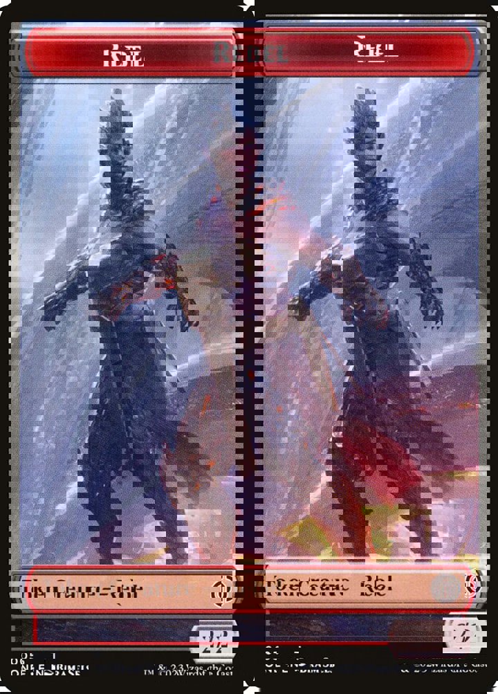 MTG Koth, Fire of Resistance Emblem // Rebel Token (R 2/2): Magic: The ...