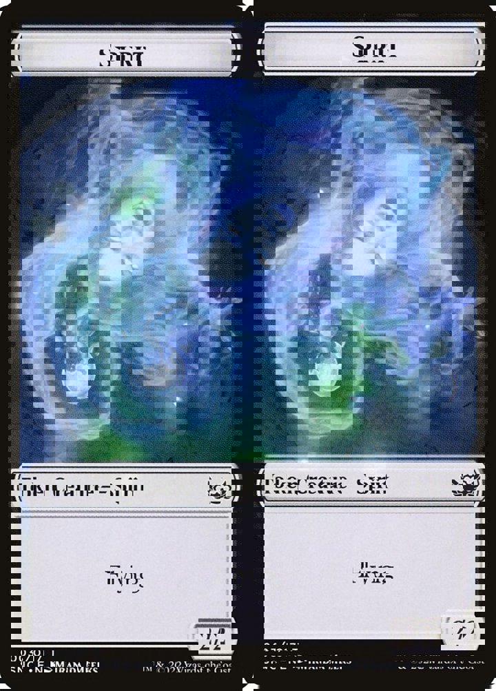 MTG Spirit Token (W 2/2) // Treasure Token (V.4): Magic: The Gathering ...