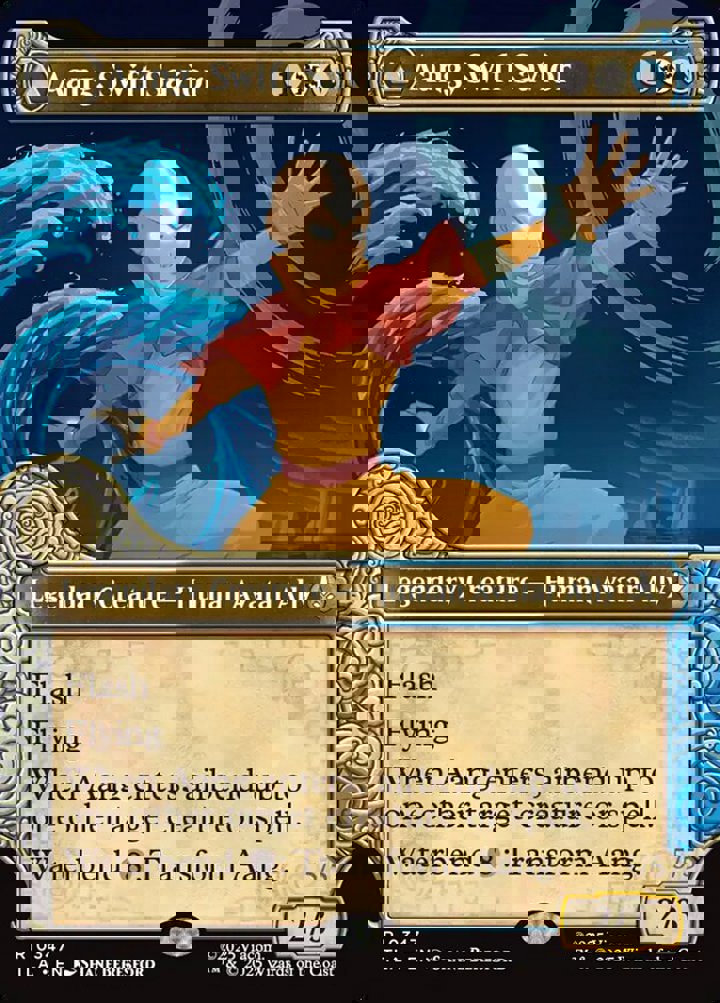 MTG Aang, Swift Savior // Aang and La, Ocean's Fury: Magic: The ...