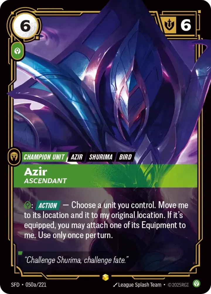 Azir, Ascendant: Riftbound: League of Legends Karte kaufen - SpielRaum