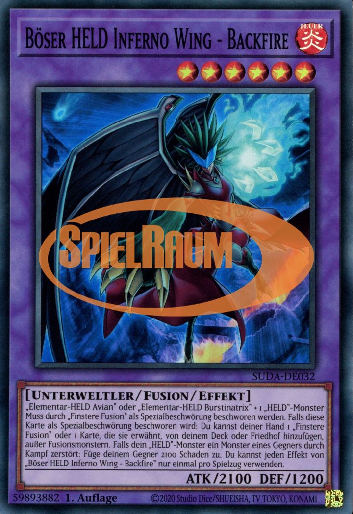 Evil HERO Inferno Wing - Backfire: Yu-Gi-Oh! Karte kaufen - SpielRaum